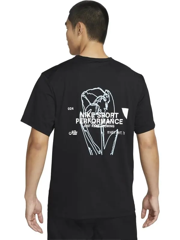 Nike Dri-fit Uv Hyverse Fitness T-shirt - Black