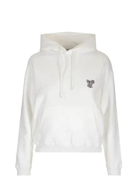 Balenciaga Koala Embroidered Hoodie - White