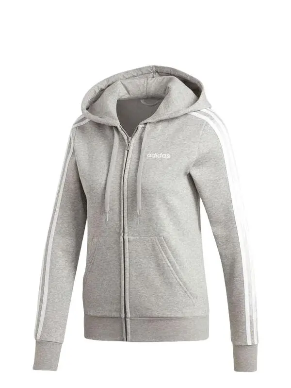 Adidas 3-stripes Fleece Hoodie - Grey