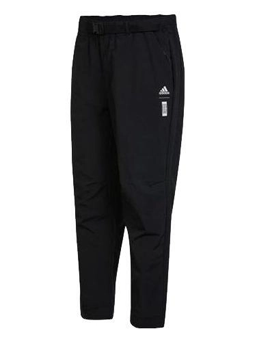 Adidas Wj Pnt Solid Color Logo Elastic Woven Sports Pants/trousers/joggers Black - Multi-color