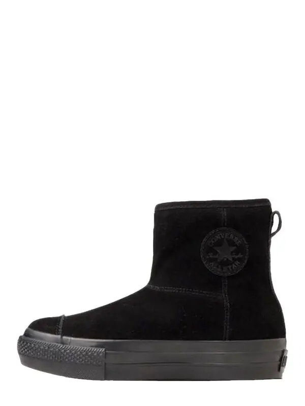 CONVERSE Chuck Taylor All Star Suede Zip Up High Top - Black