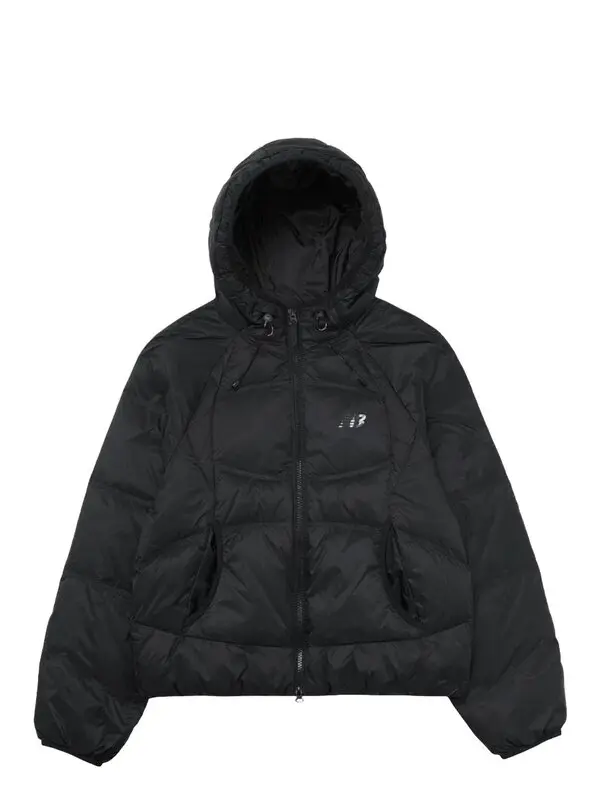 NEW BALANCE Hooded Down Jacket - Black