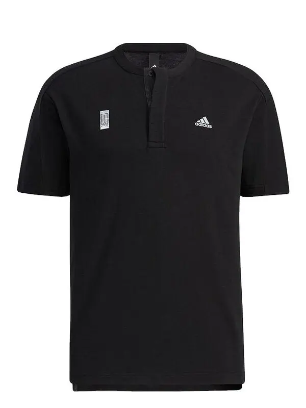 Adidas Wj T Henly Sports Casual Short Sleeve - Black
