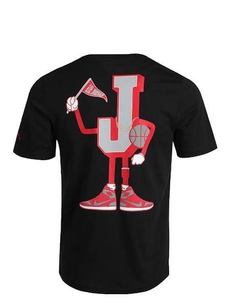 JORDAN Aj23 Varsity Sports Crew-neck Short Sleeve - Black