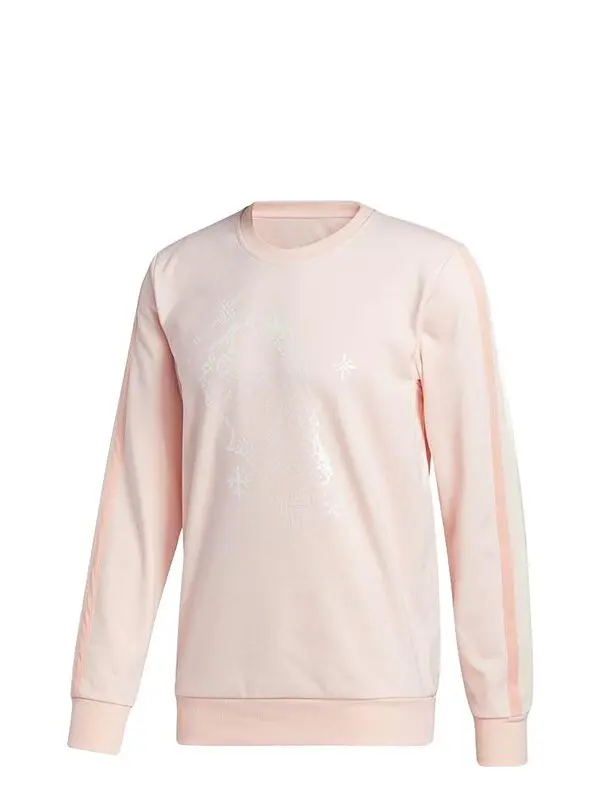 Adidas Crewneck Sweatshirt With Graphic Detail - Pink