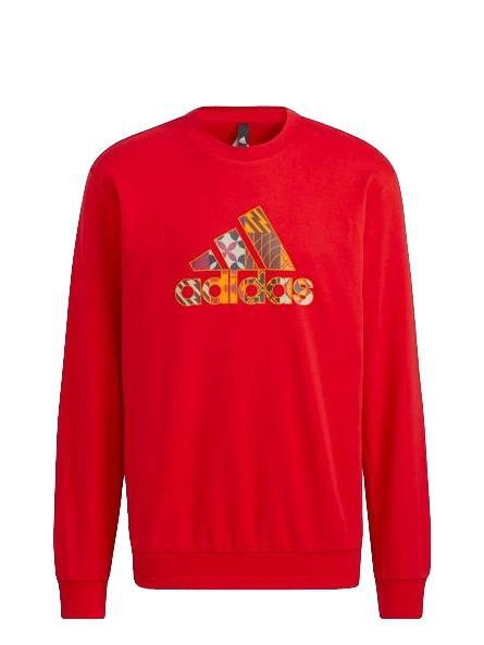 Adidas Cny Gfx Crew1 Limited Logo Pullover - Red