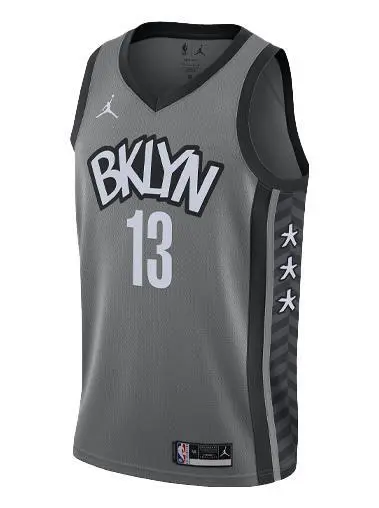 JORDAN Nba Brooklyn Nets James Harden Retro Jersey - Grey