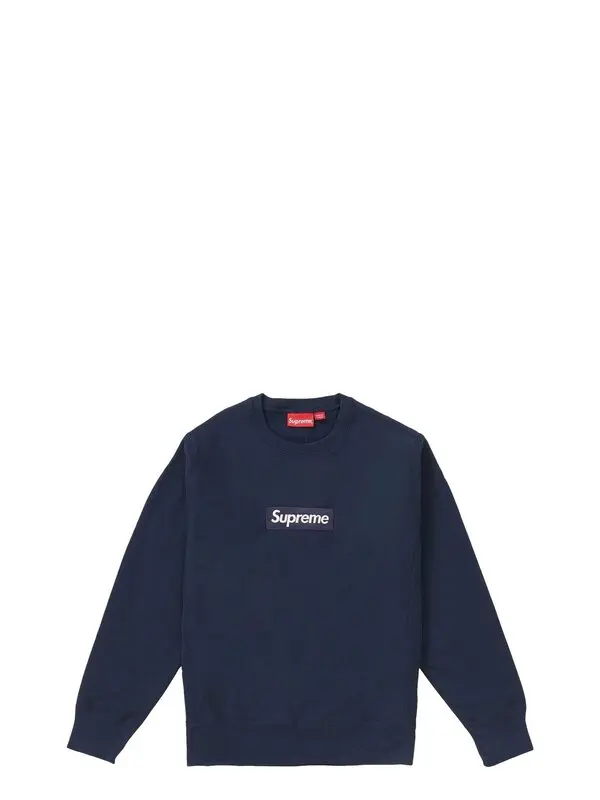 Supreme Box Logo Crewneck Sweater - Navy
