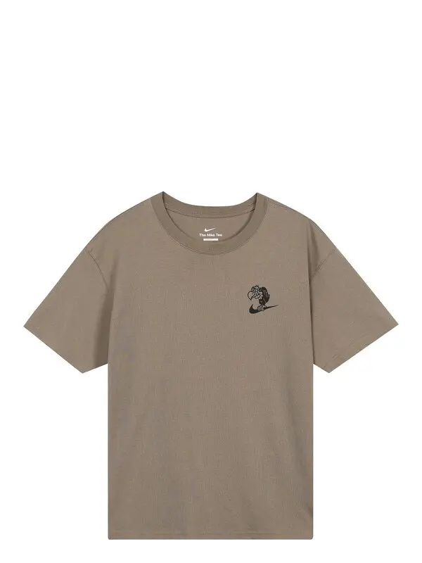 Nike Cartoon Printing Round Neck Short Sleeve Olive Grey T-shirt - Default Color