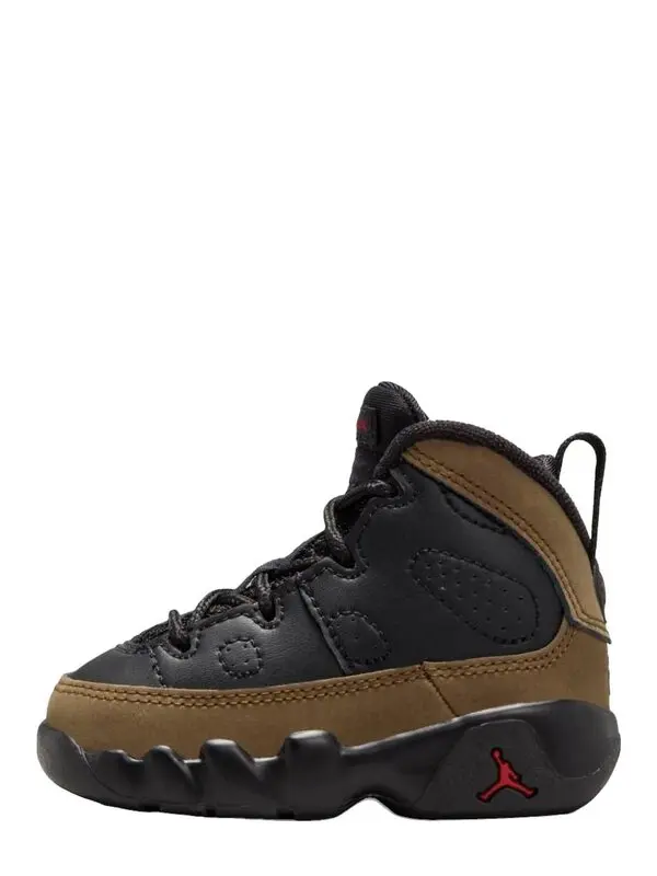 JORDAN Air 9 Retro High Top Sneakers - Black/true Red/light Olive