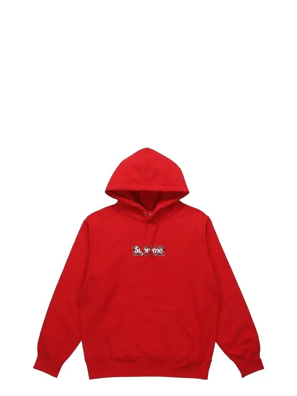 Supreme Bandana Box Logo Hooded Sweatshirt - Red