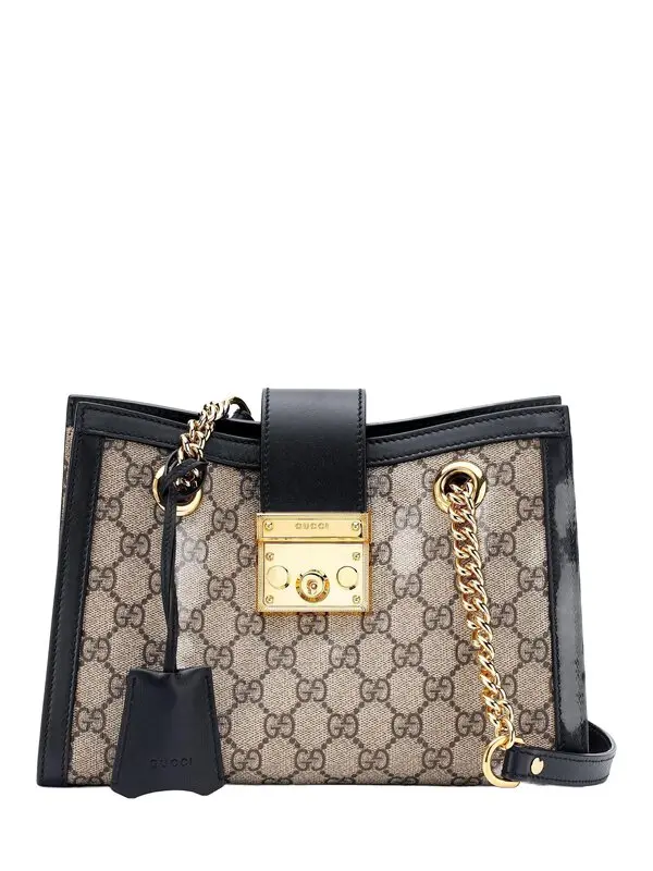 Gucci Padlock Small Gg Shoulder Bag - Beige/black