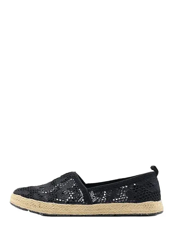Sketchers Embellished Lace Slip-on Espadrilles - Black