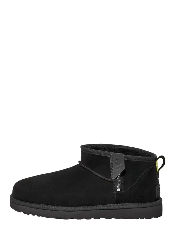 UGG Classic Ultra Mini Zip Boots - Black
