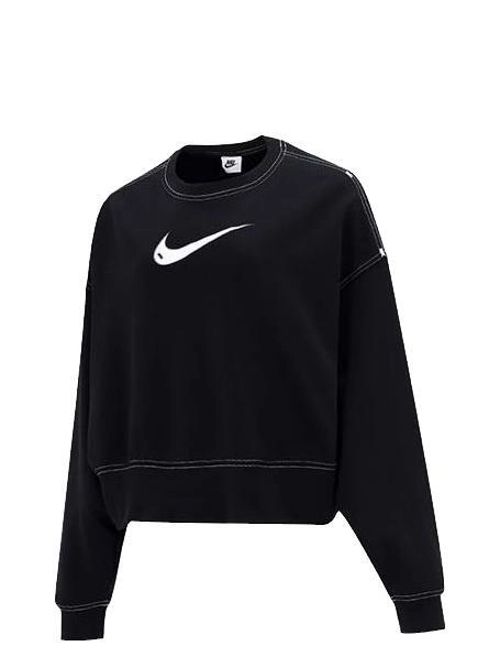 Nike Swoosh Logo Pullover Hoodie - Black