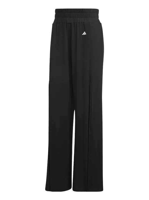 Adidas Studio Logo Wide Leg Pants - Black