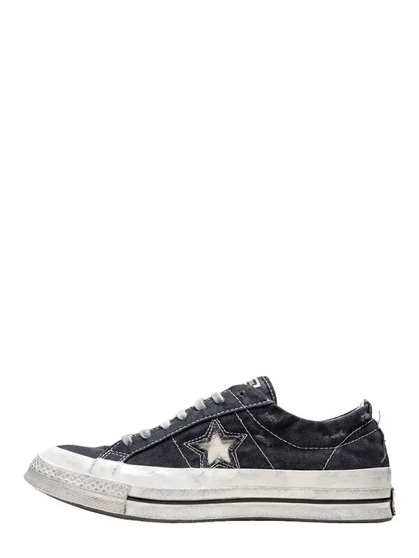CONVERSE One Star Ox Faith Connexion Distressed Sneakers - Black And White