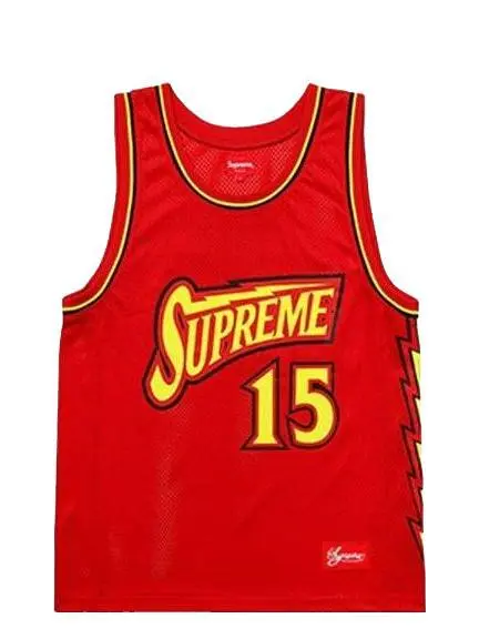 Supreme Bolt Basketball Jersey - Red/yellow