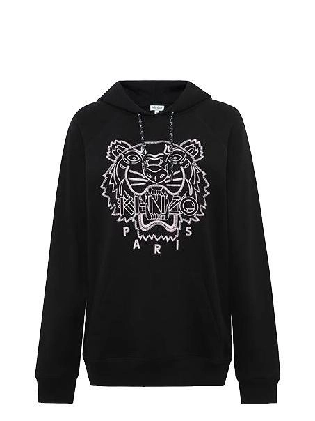 Kenzo Tiger Emblem Hoodie - Black