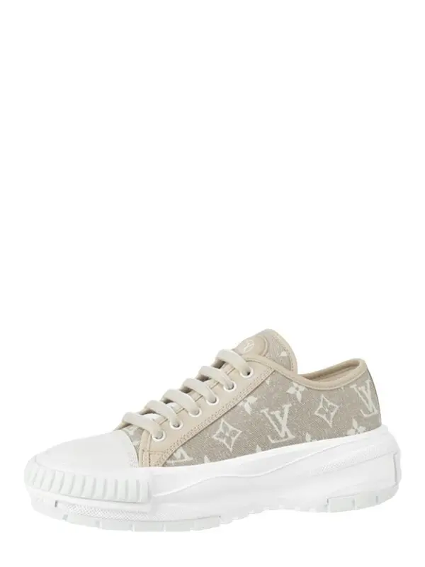 LOUIS VUITTON Squad Sneakers Beige Monogram - Beige/white