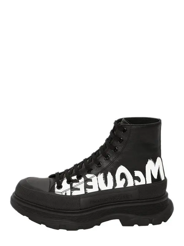 Alexander McQueen Lace Up Ankle Boots - Black