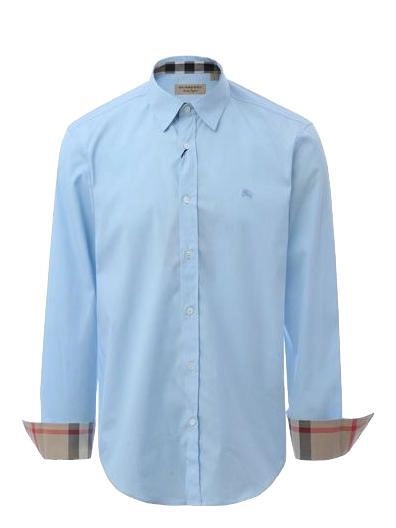 Burberry Cotton Classic Long Sleeves Shirt Blue - Light Blue