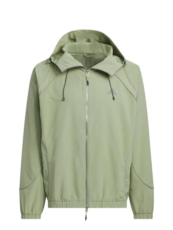Adidas Woven Logo Hooded Jacket - Green