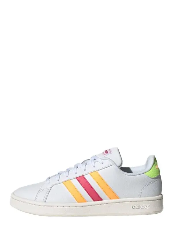 Adidas Grand Court Sneakers - White/pink/orange