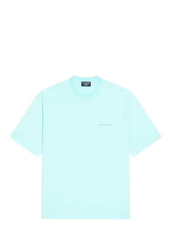 Balenciaga Logo T-shirt Medium Fit - Mint Tint