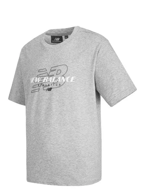 NEW BALANCE Logo T-shirt - Grey/white