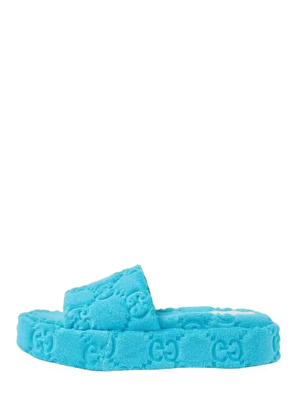 Gucci Gg Platform Sandal - Blue