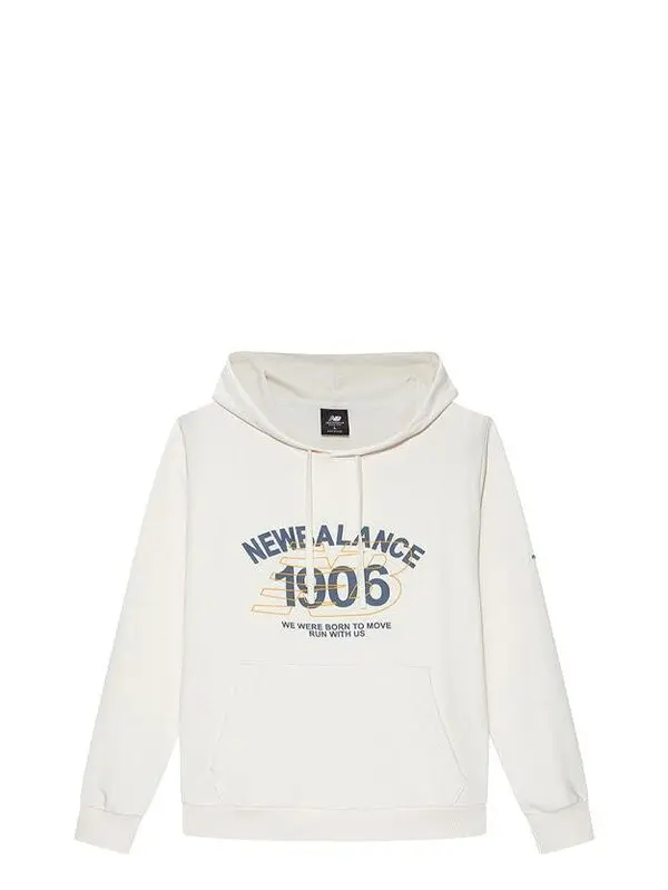 NEW BALANCE Alphabet Printing Sports Hoodie - Tan
