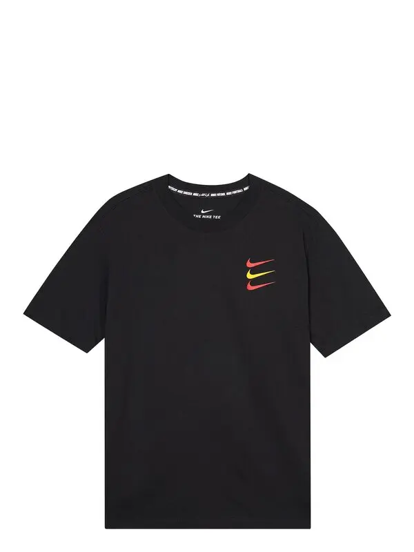 Nike Fc Logo T-shirt 'black - Black/yellow/red