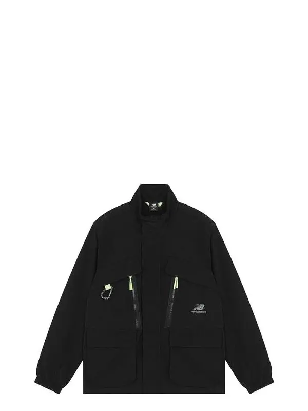 NEW BALANCE Fleece Lined Woven Sports Jacket - Black