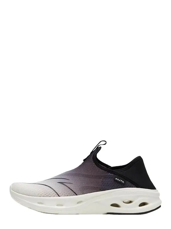 ANTA Athletic Slip-on Sneakers - Black/white/grey