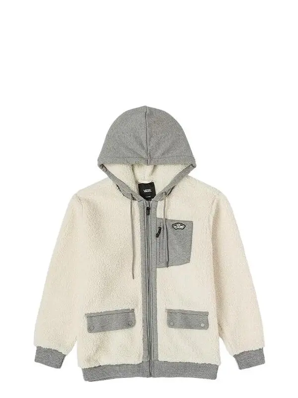 VANS Zip-up Fleece Hoodie - Beige/grey