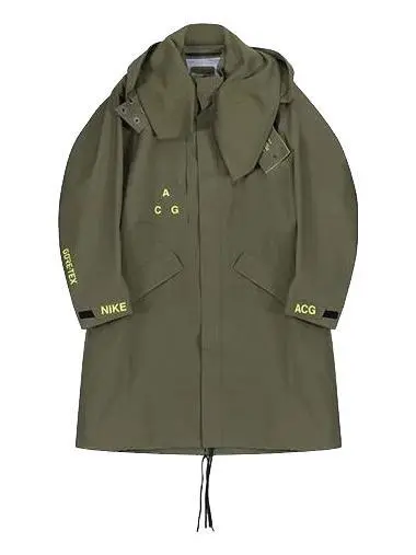 Nike Gore-tex Hooded Coat - Olive Canvas/volt Glow