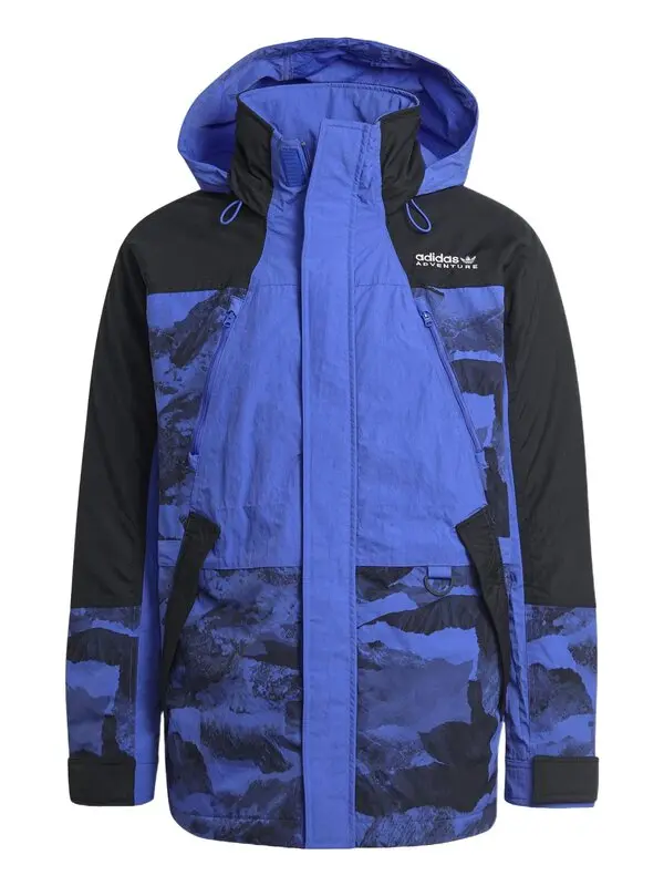 Adidas Originals Colorblock Hooded Down Jacket - Multi-color