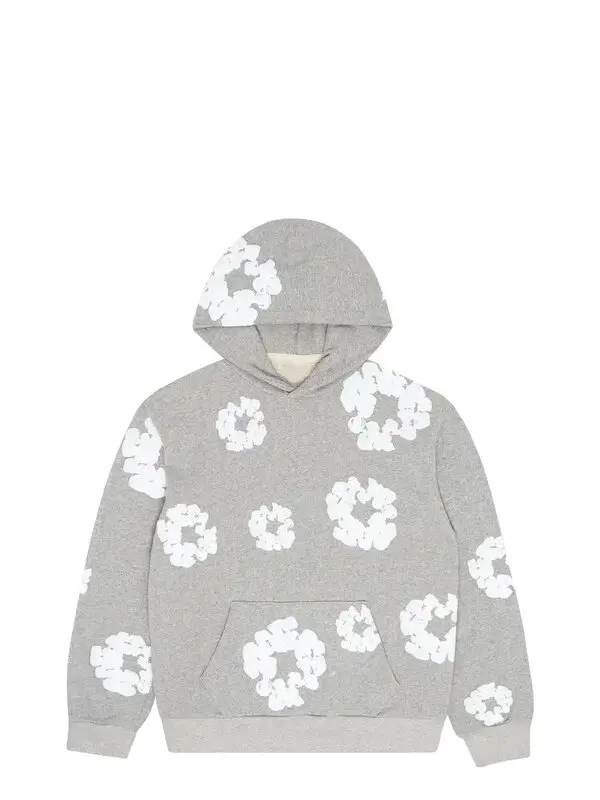 DENIM TEARS Cotton Wreath Hoodie - Grey/white