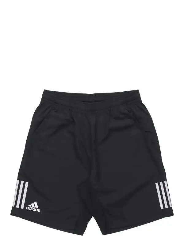 Adidas Straight Sports Shorts With Iconic Three-stripe Detailing - Black