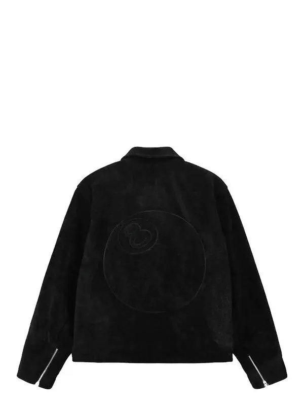 StÜssy 8 Ball Suede Bing Jacket - Black