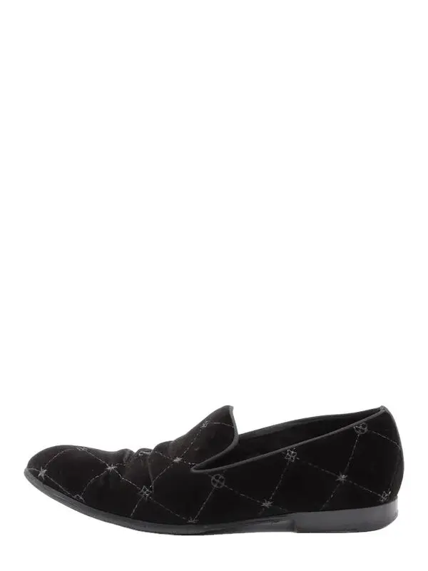 LOUIS VUITTON Auteuil Velvet Loafers - Black/silver