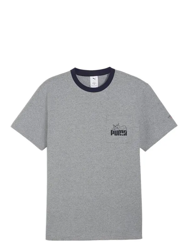 PUMA X Noah Pocket T-shirt 'grey - Grey/black