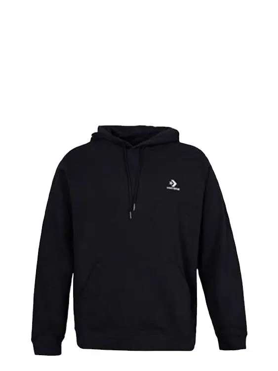 CONVERSE Embroidered Star Chevron Pullover Hoodie - Black