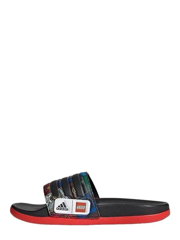 Adidas X Lego Adilette Comfort Slides - Black/red
