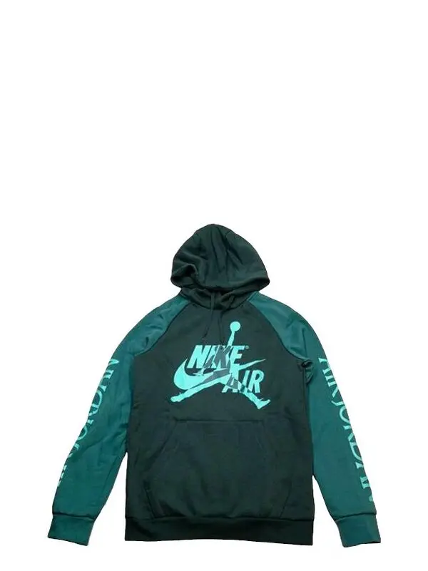 JORDAN Air Fleece Lined Pullover - Black/green