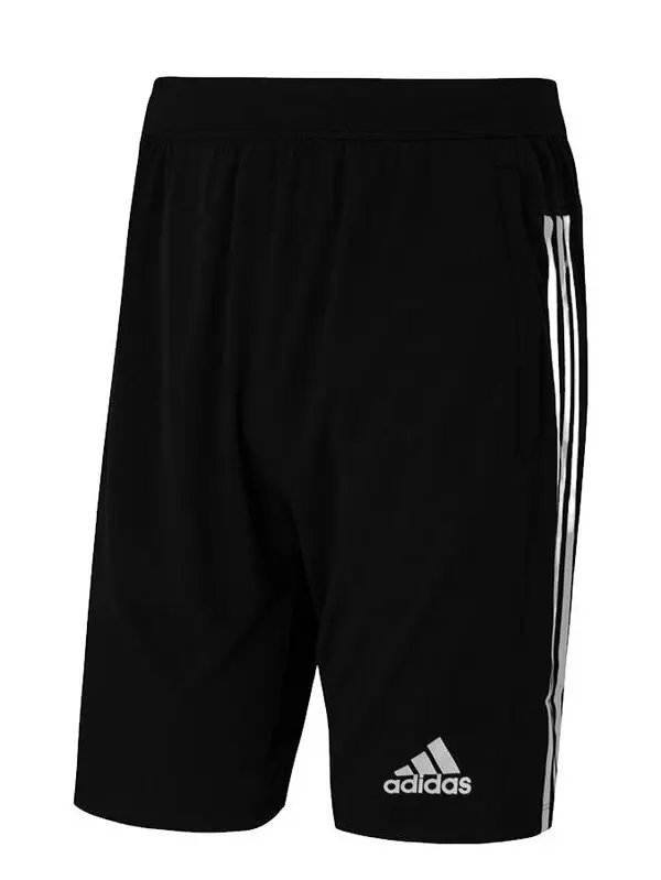 Adidas Tech Short Training Sports Stripe Breathable Shorts - Black