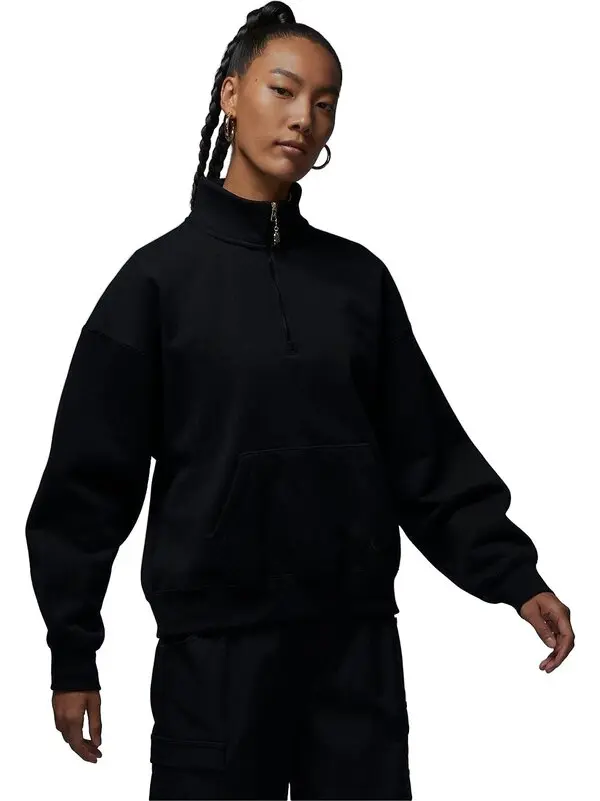 JORDAN Air Flight Fleece Half-zip Top - Black