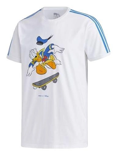 Adidas Neo U Dsny Dd Tee Donald Duck Casual Round Neck Short Sleeve White - White/blue