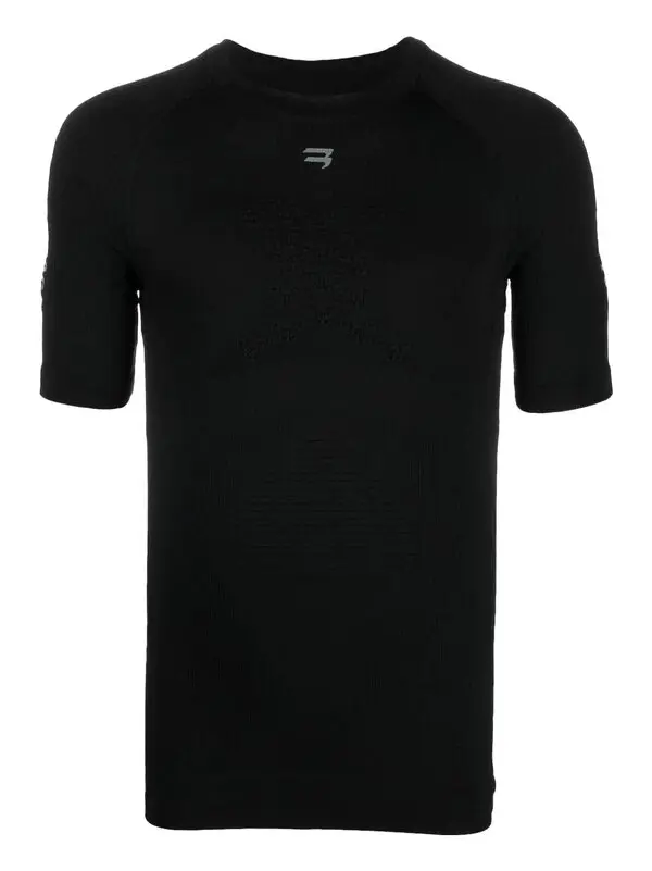 Balenciaga Sporty B Crewneck Athletic Top - Black